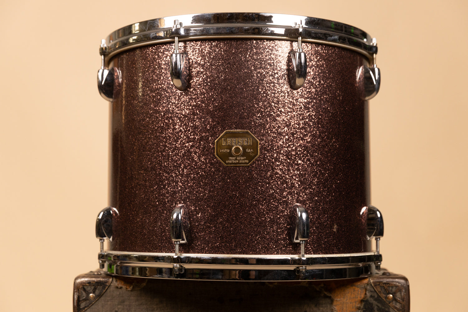 1970s Gretsch 12x15 Burgundy Sparkle Rack Tom – Hawthorne Drum Shop